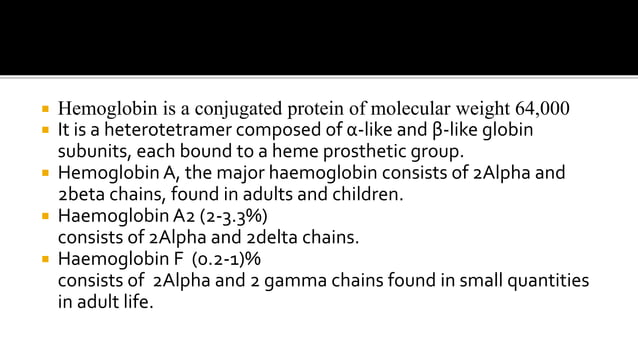 Genetic disorders of haemoglobin | PPTX | Blood Disorders | Diseases ...