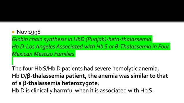 Genetic disorders of haemoglobin | PPTX | Blood Disorders | Diseases ...