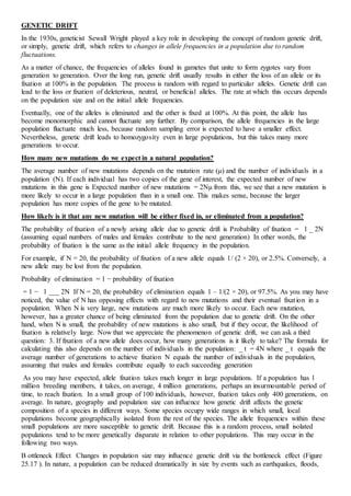 Genetic drift | DOCX