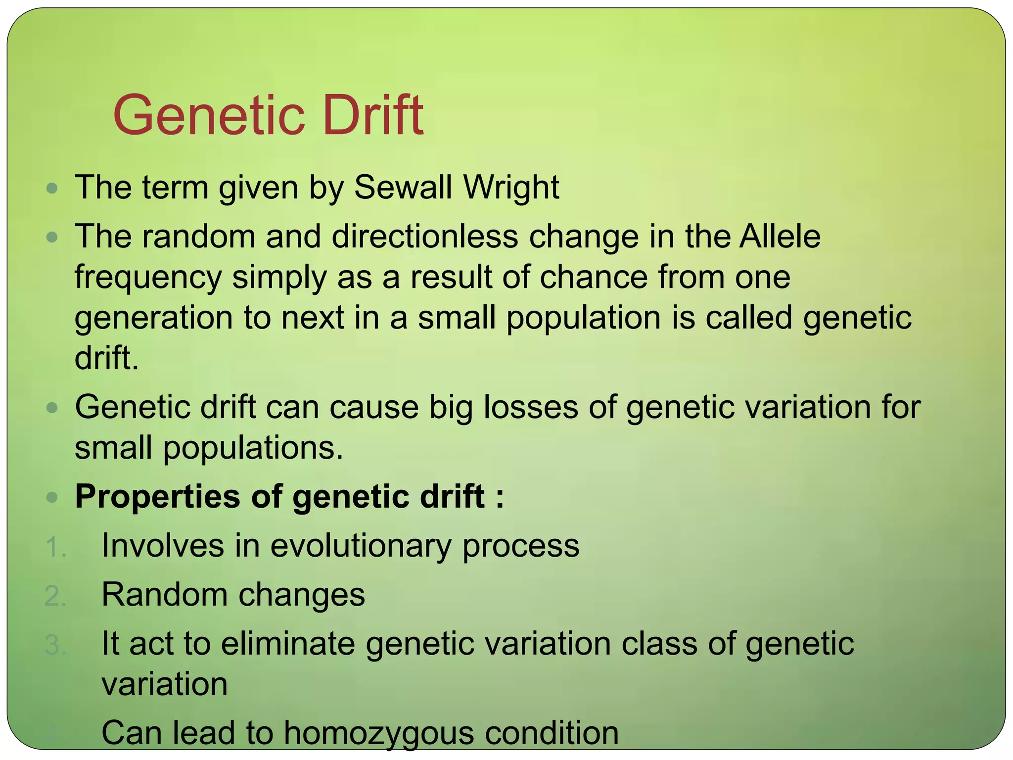 Genetic drift | PPTX