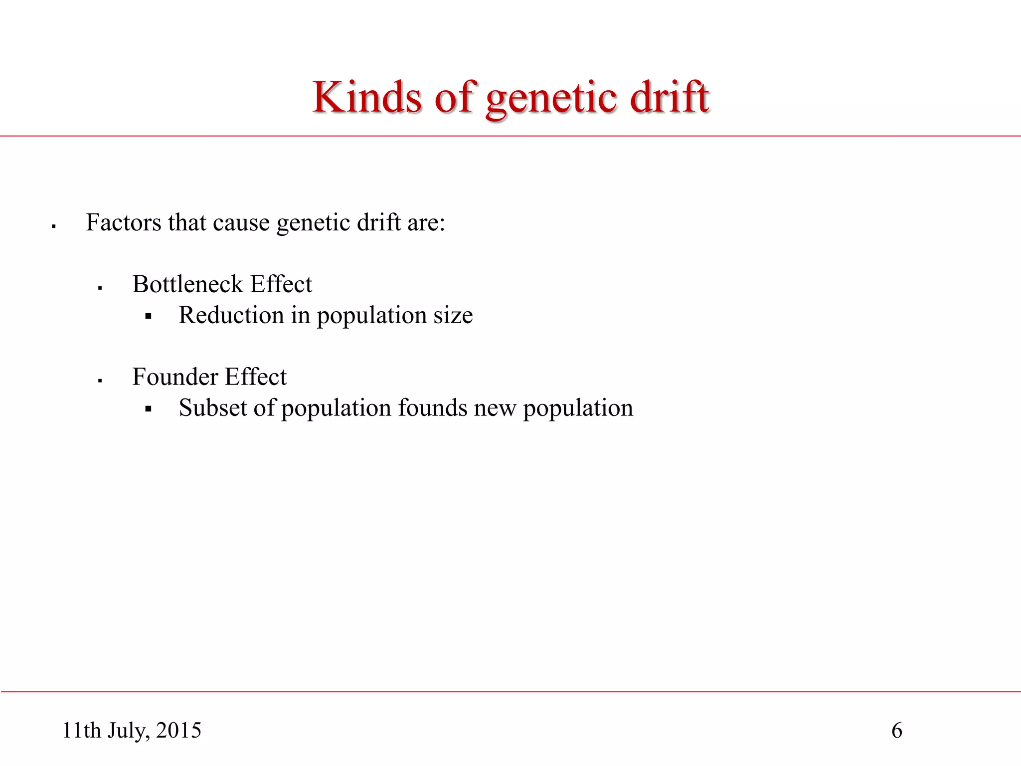 Genetic drift | PDF