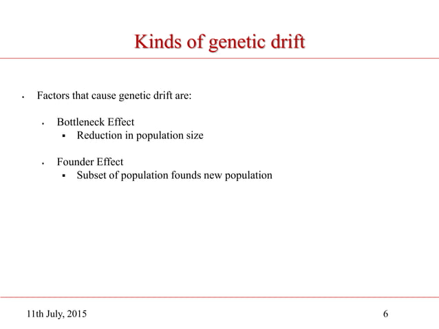 Genetic drift | PDF | Genetics | Science