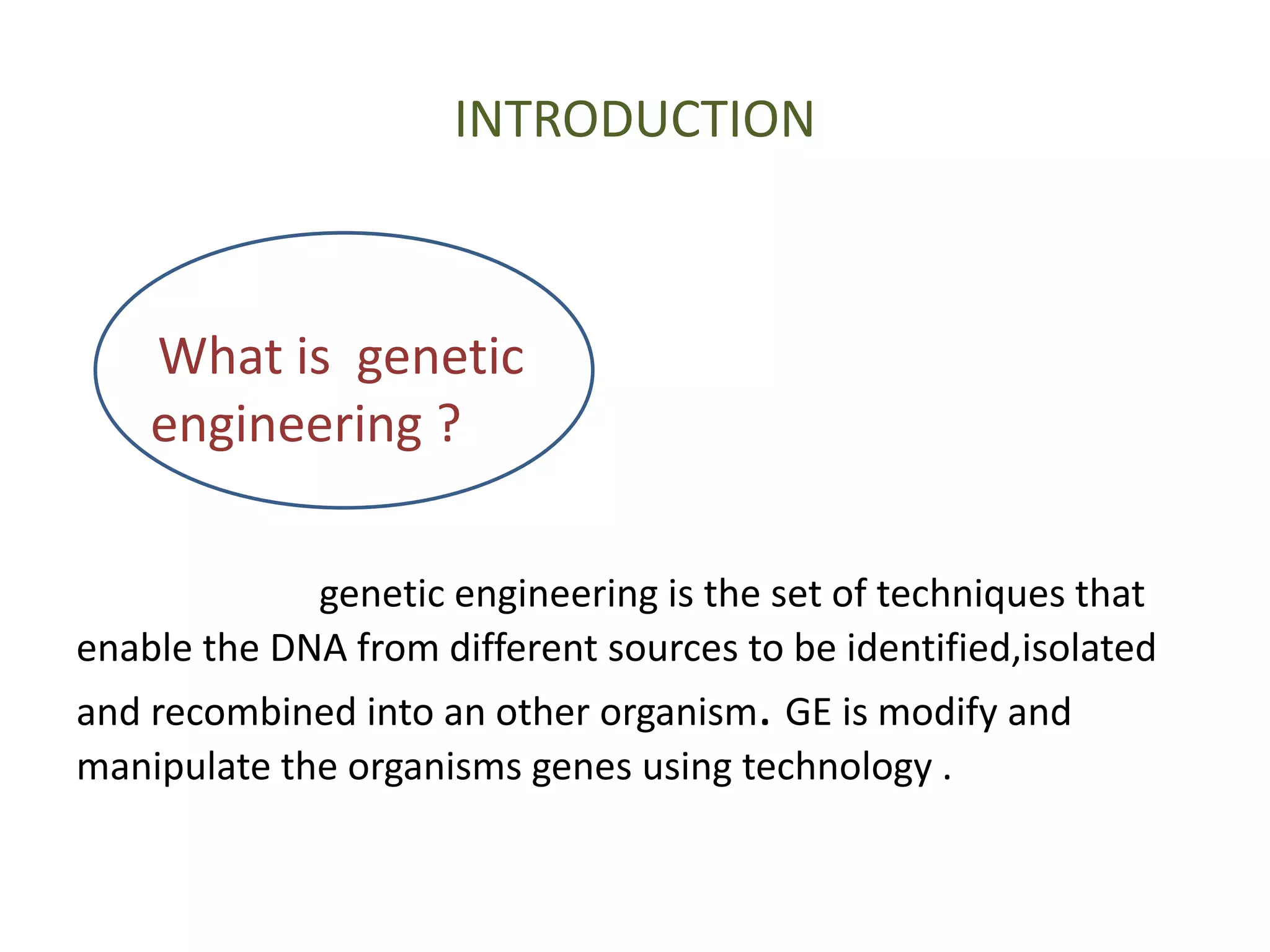 application of genetic Engineering | PPTX