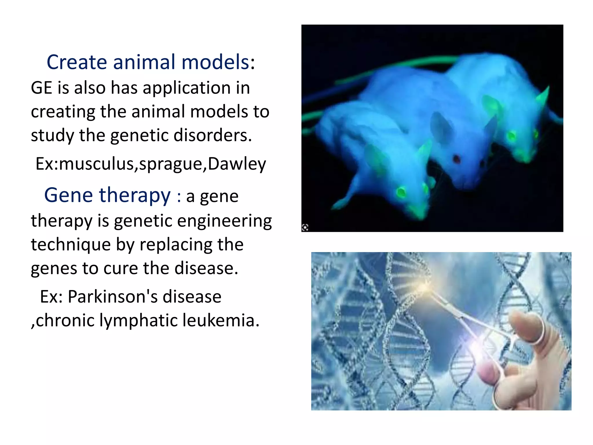 application of genetic Engineering | PPTX