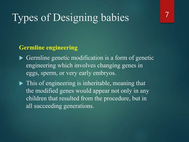 Genetic Engineered Babies | PPTX