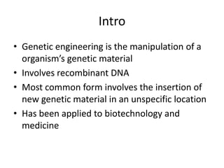 Genetic engineering | PPTX