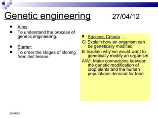 Genetic engineering | PPT