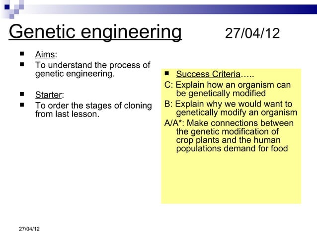Genetic engineering | PPT