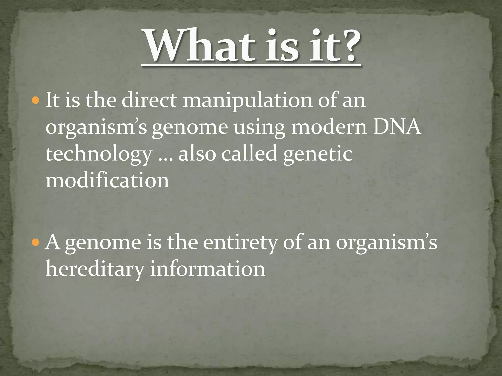 Introduction to Genetic Engineering | PPTX