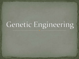 Introduction to Genetic Engineering | PPTX