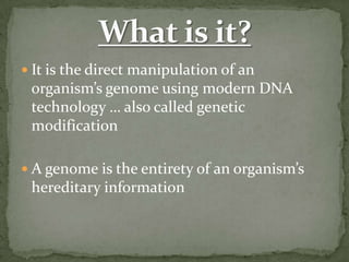 Introduction to Genetic Engineering | PPTX