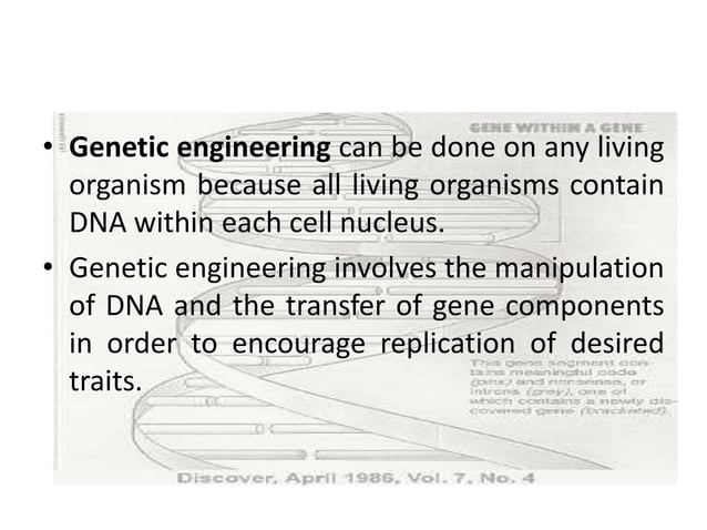 Genetic engineering, issues and concern | PPT