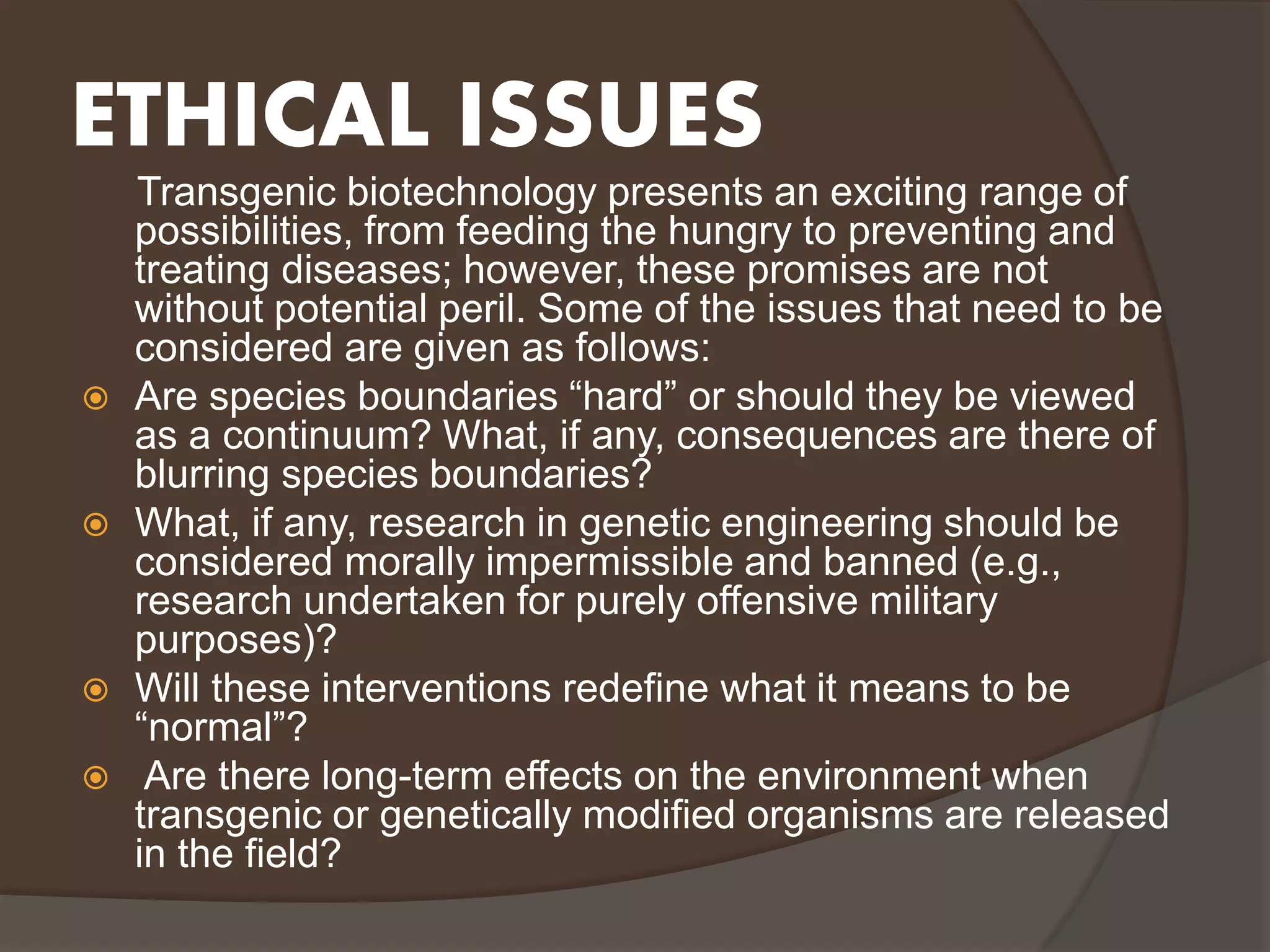 Genetic engineering-The Negative Side | PPTX