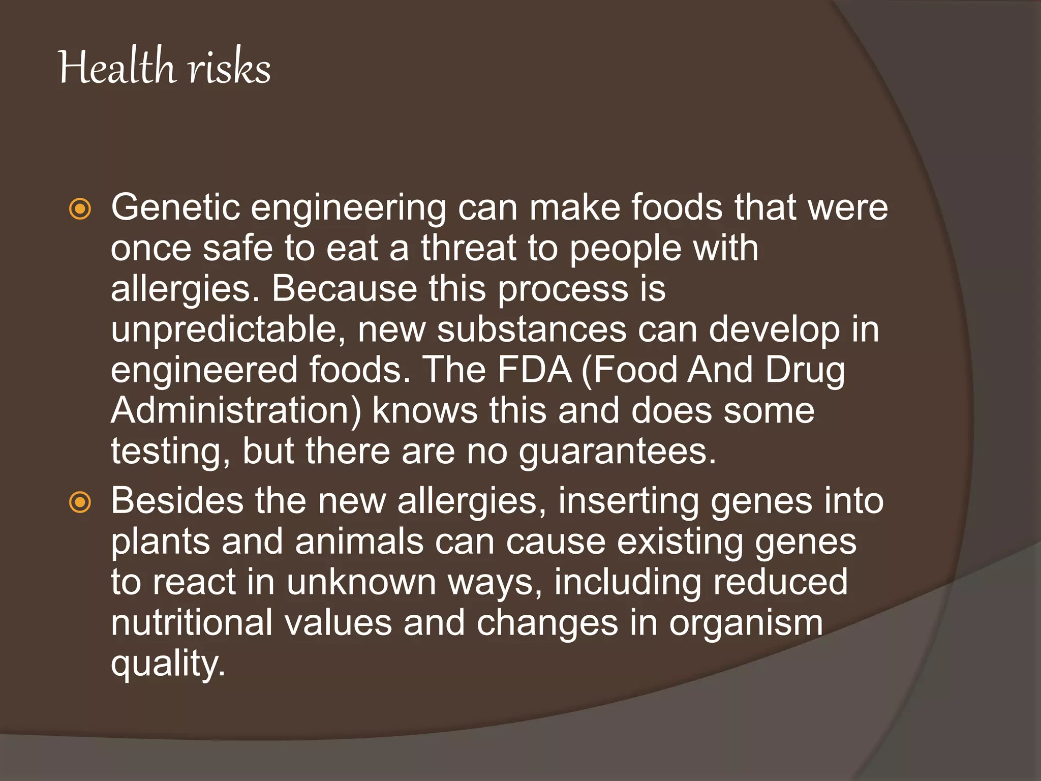 Genetic engineering-The Negative Side | PPTX