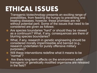 Genetic engineering-The Negative Side | PPT