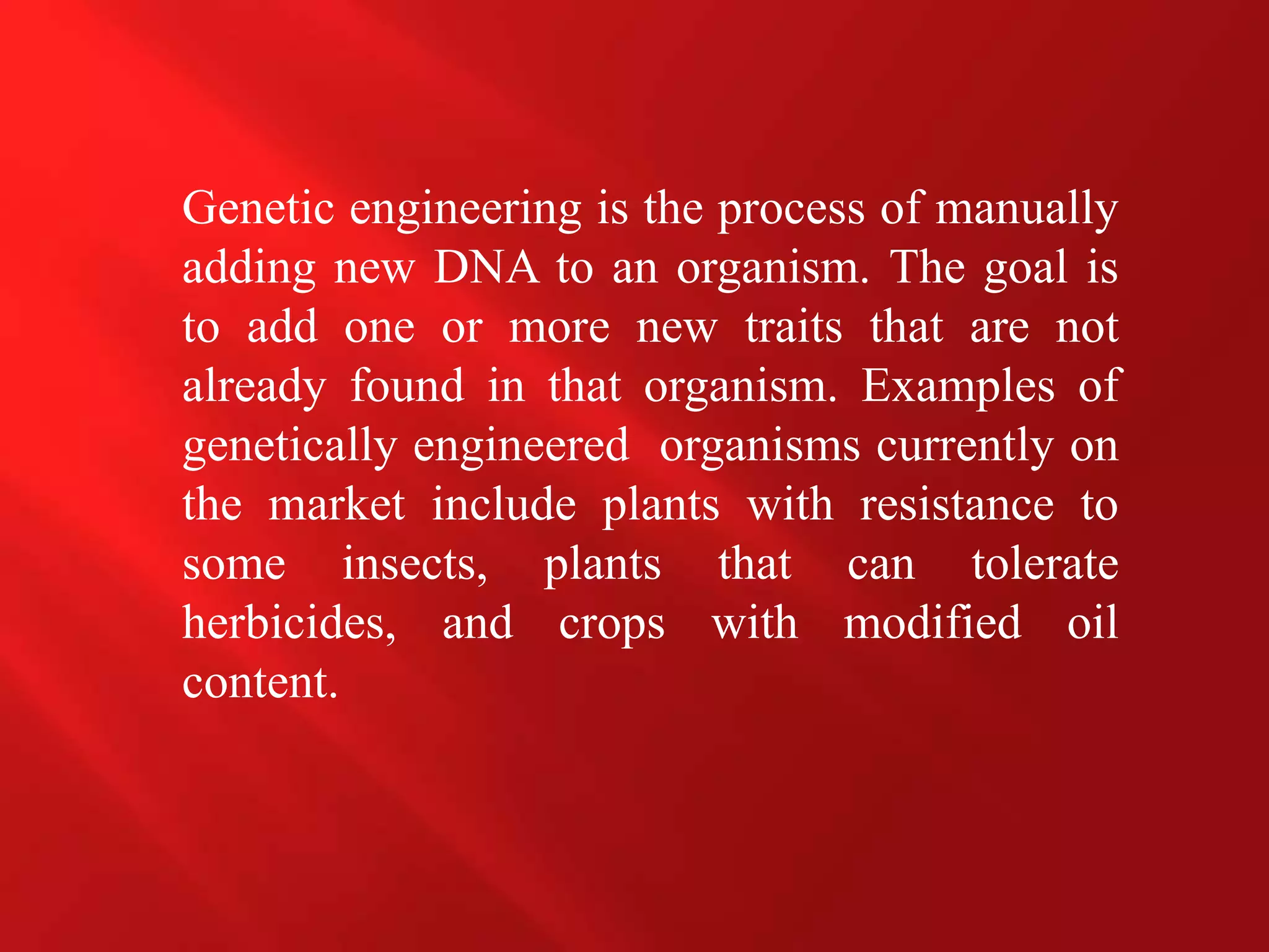 Genetic engineering | PPTX | Genetics | Science