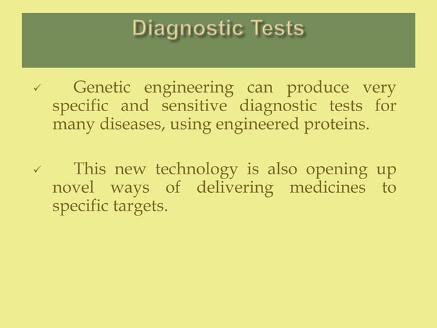 Genetic engineering overview | PPTX | Biotech and Biomedical Industry ...