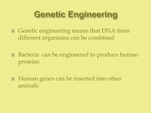 Genetic engineering overview | PPTX | Biotech and Biomedical Industry ...