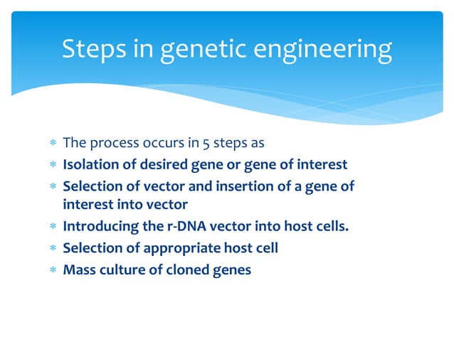 Genetic engineering | PDF | Biotech and Biomedical Industry | Industries