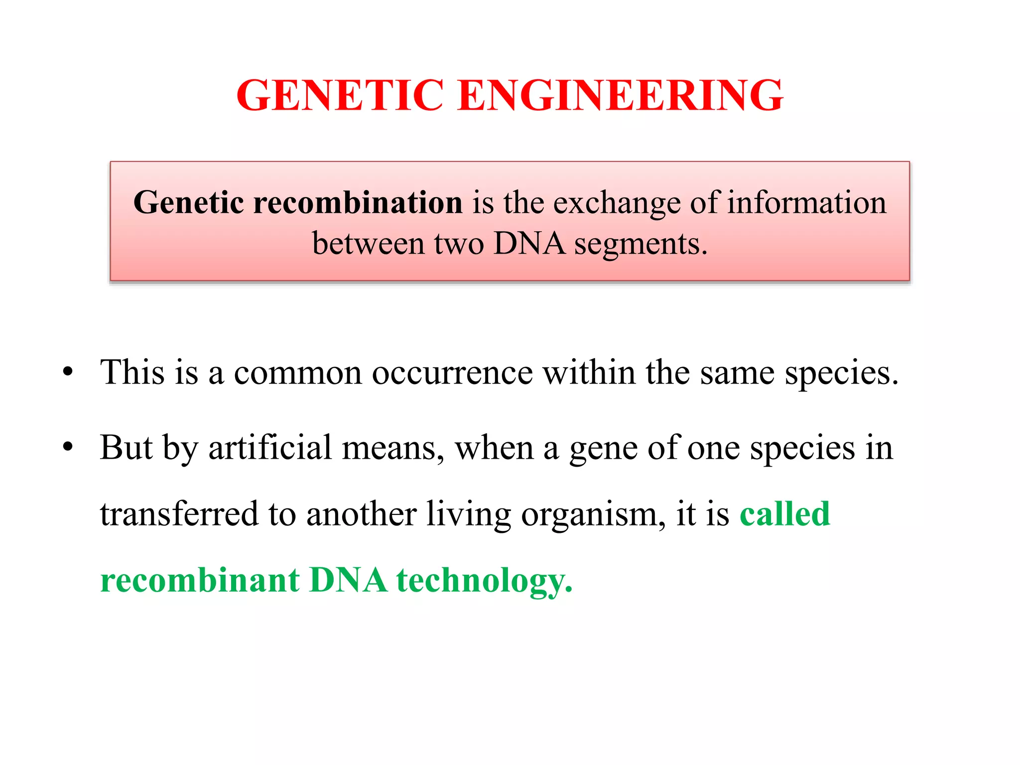 Genetic engineering | PPTX