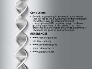 Genetic engineering | PPTX | Genetics | Science