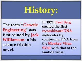 Genetic engineering | PPTX