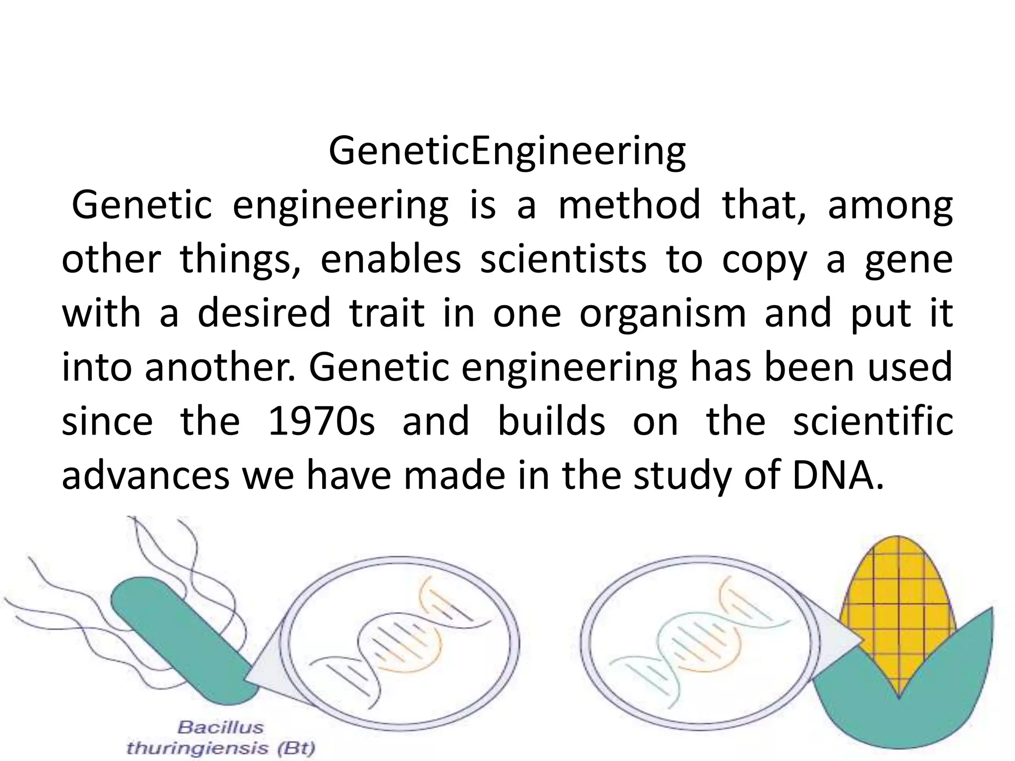 Plant Genetic engineering ,Basic steps ,Advantages and disadvantages ...