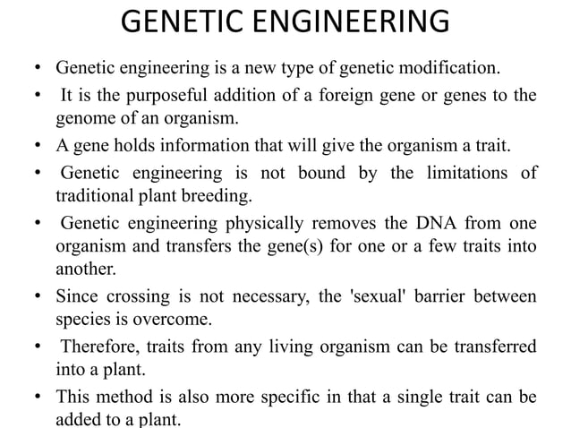 Plant Genetic engineering ,Basic steps ,Advantages and disadvantages ...