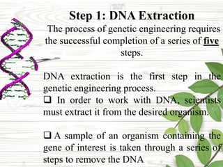 Plant Genetic engineering ,Basic steps ,Advantages and disadvantages | PPTX