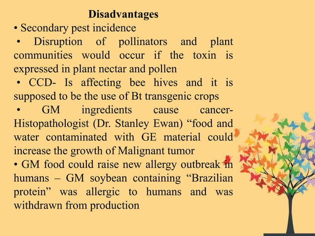 Plant Genetic engineering ,Basic steps ,Advantages and disadvantages ...