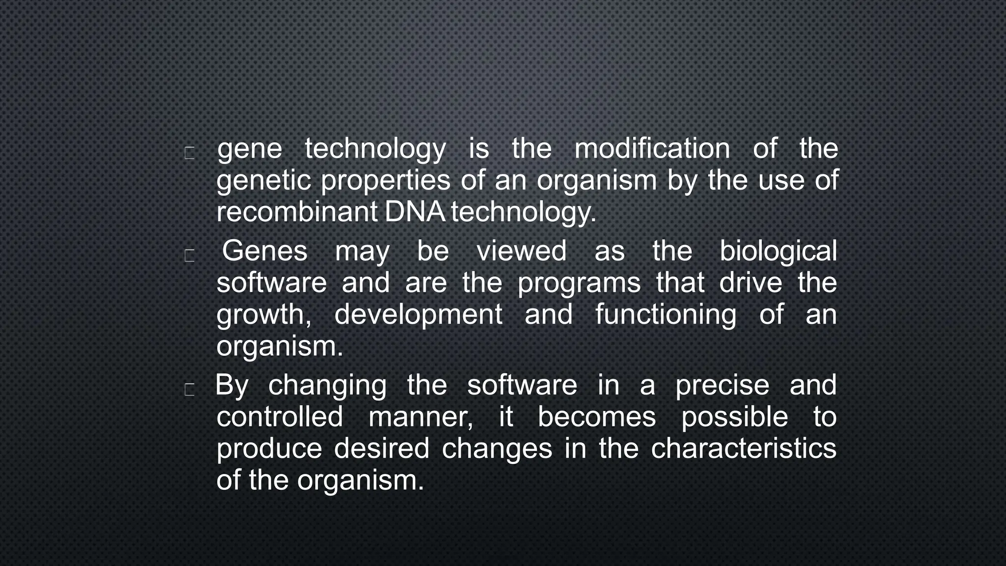 GENETIC ENGINEERING (Pharmaceutical Biotechnology).pptx | Biological ...