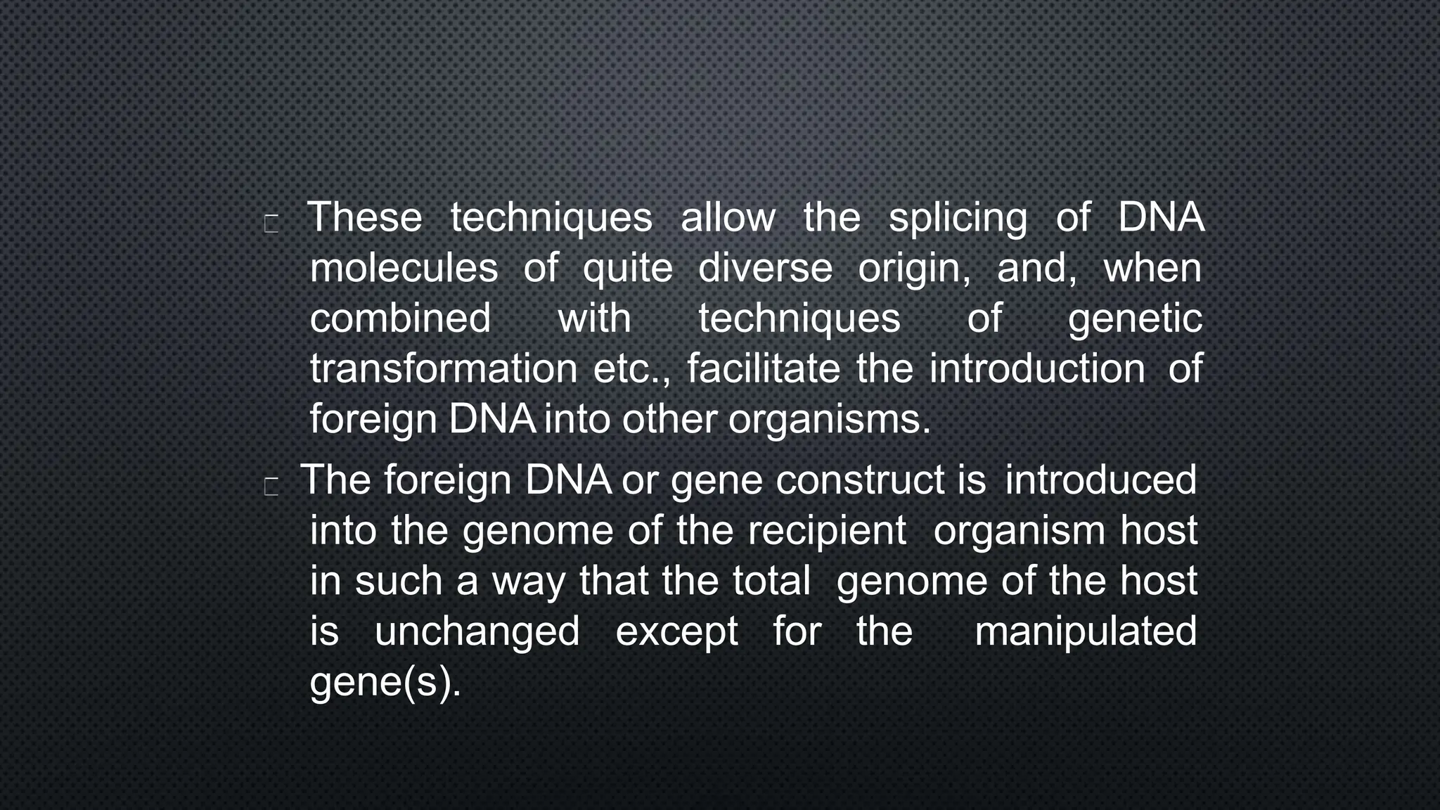GENETIC ENGINEERING (Pharmaceutical Biotechnology).pptx | Biological ...