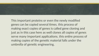 Genetic Engineering. PPT guide for senior high | PPT