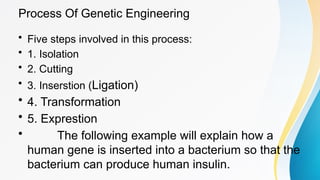 Genetic Engineering slides and presentation | PPTX