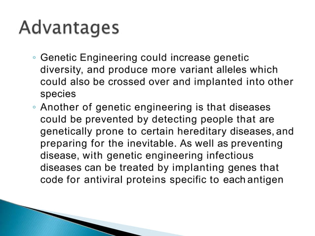 Genetic engineering 34 | PPTX | Genetics | Science