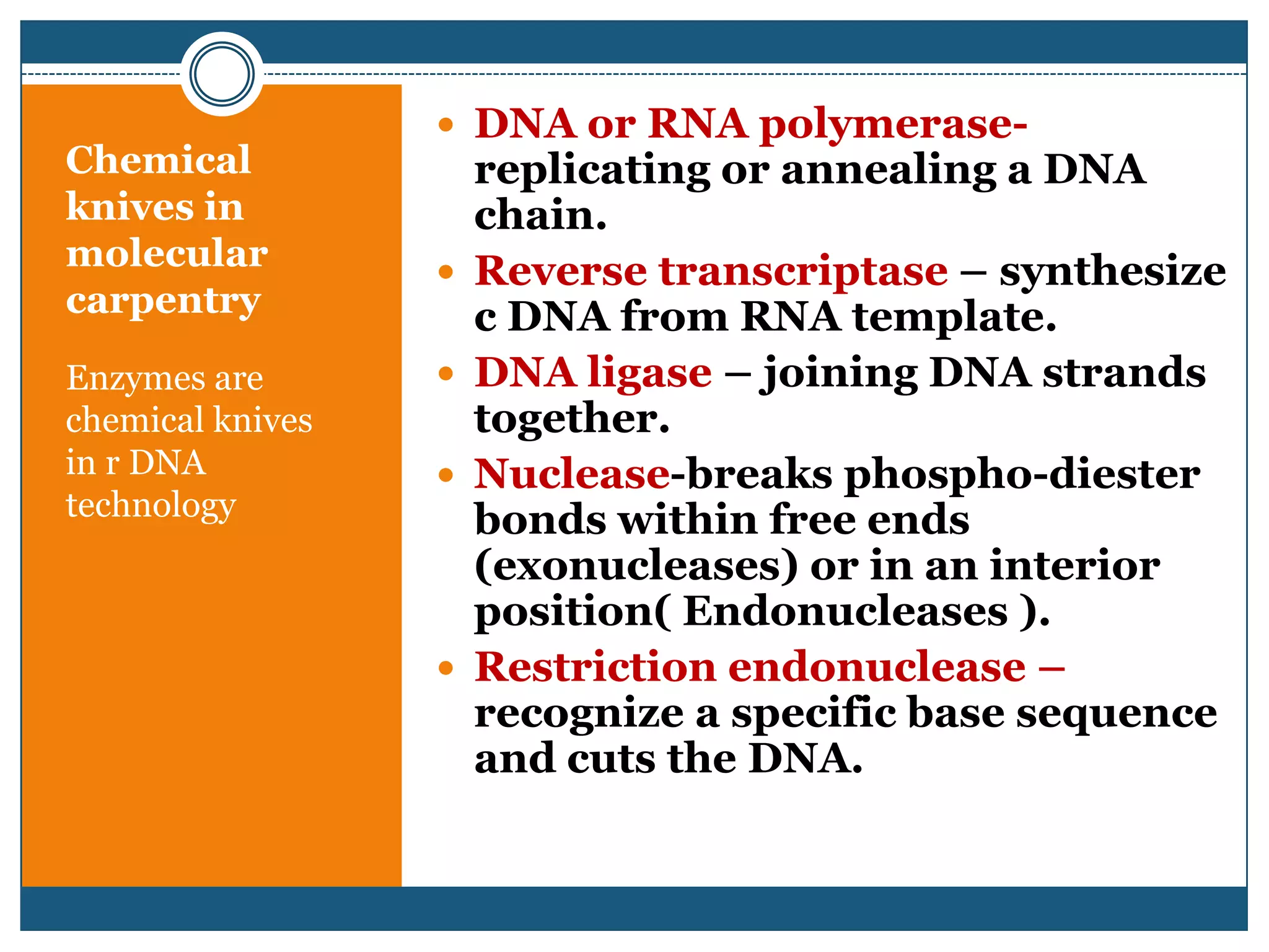 Genetic engineering and recombinant DNA technology | PPTX