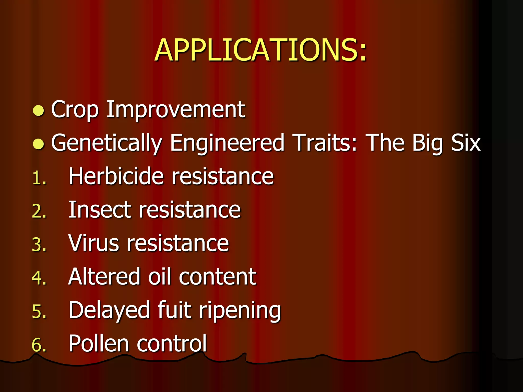 Genetic engineering for crop improvement | PPT