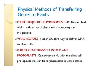 Genetic engineering for crop improvement | PDF