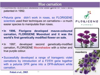 Genetic engineering in floriculture | PPTX