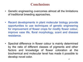 Genetic engineering in floriculture | PPTX