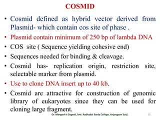 Genetic engineering lecture PPT- Dr. Mangesh Dagwal 2020 | PPT | Free ...