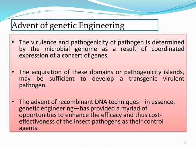 Genetic engineering & new technologies their progress in Integrated ...