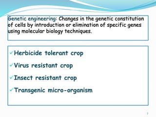 Genetic engineering & new technologies their progress in Integrated ...