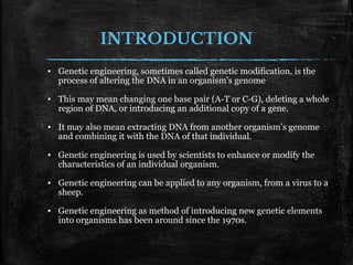 Genetic engineering of humans | PPTX