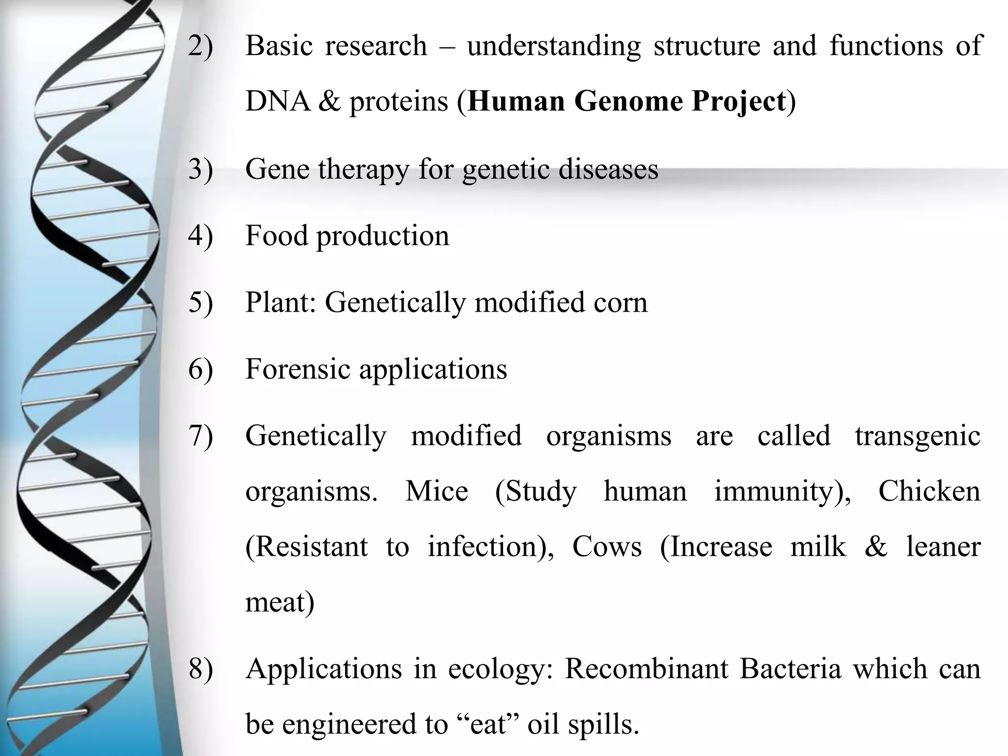 Genetic engineering principle, tools, techniques, types and application ...
