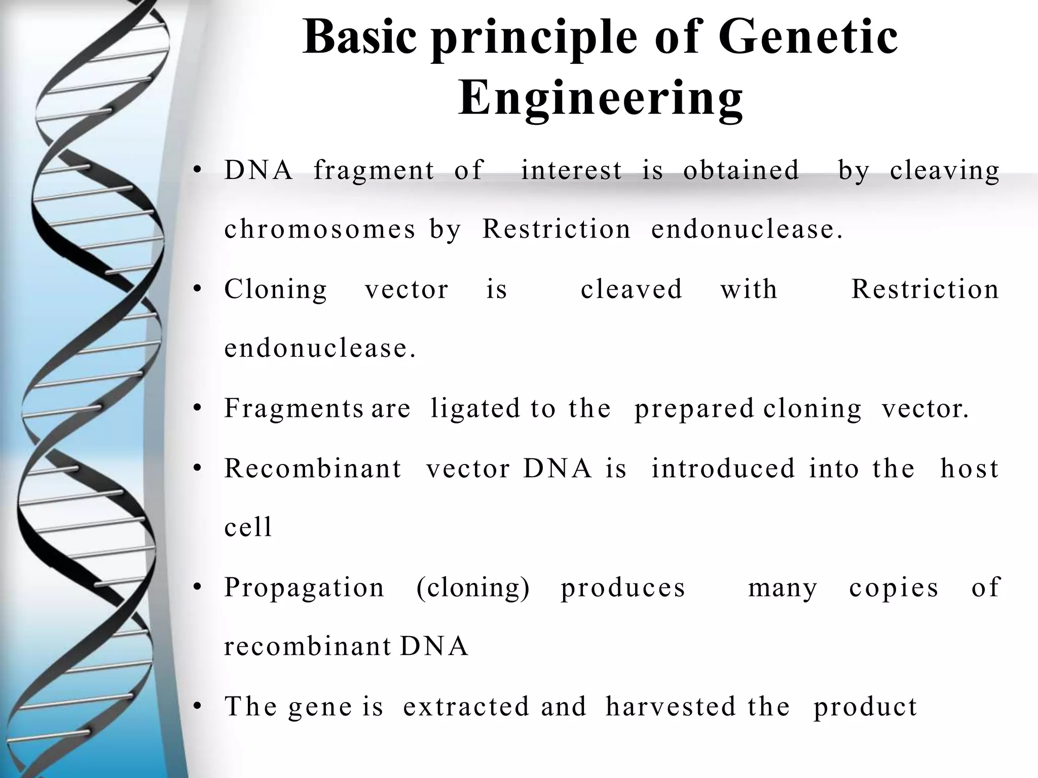 Genetic engineering principle, tools, techniques, types and application ...