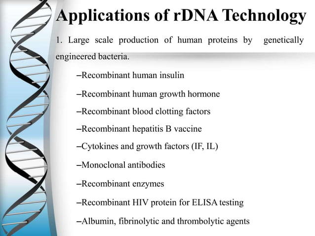 Genetic engineering principle, tools, techniques, types and application ...
