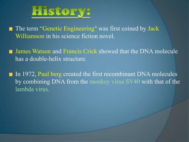 Genetic engineering project | PPTX