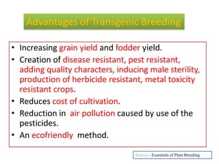 Genetic engineering & transgenic breeding | PPTX