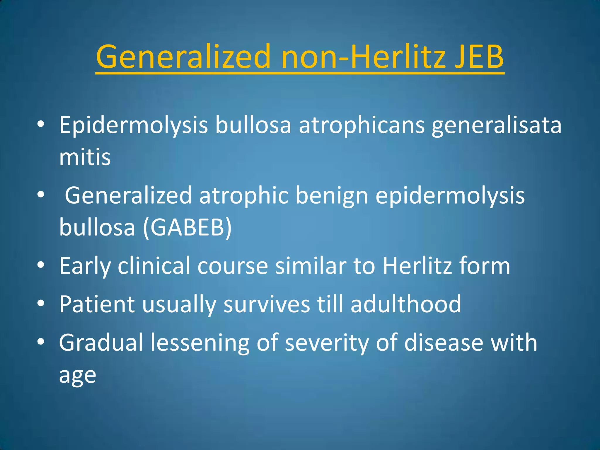 Genetic epidermolysis bullosa | PPTX